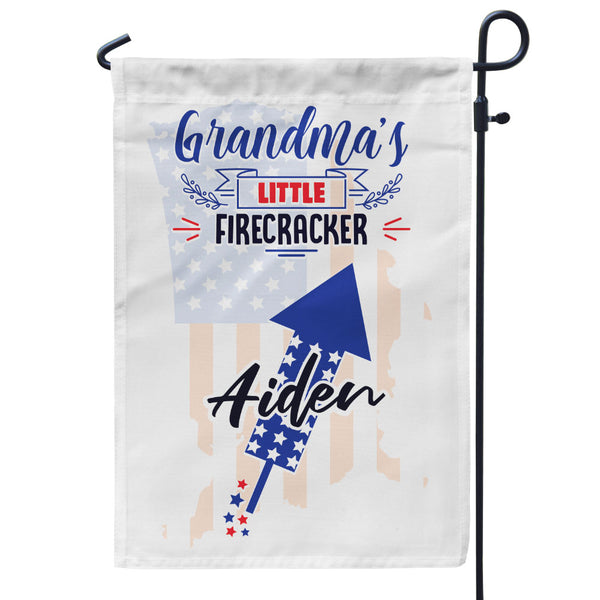 Grandma’s Little Firecrackers Personalized Flag - Mostly Pillows